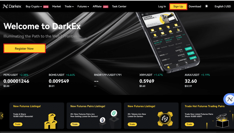 How to Register on Darkex? - Darkex Official Academy Area
