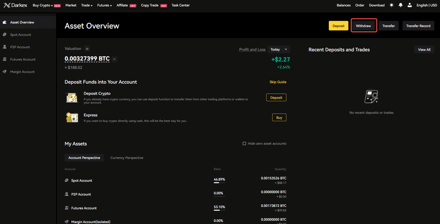 Darkex Deposit and Withdraw Guide - Darkex Official Academy Area